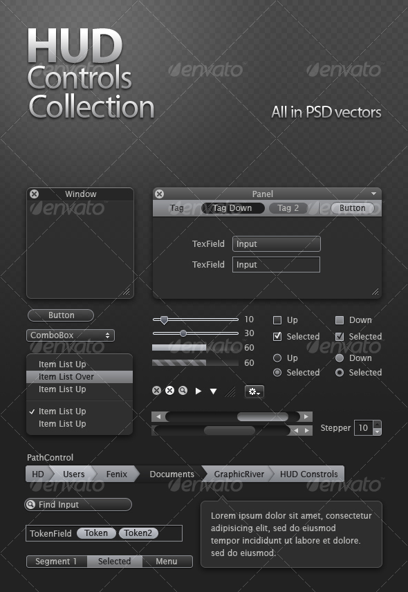 Hud Graphics, Designs & Templates | GraphicRiver