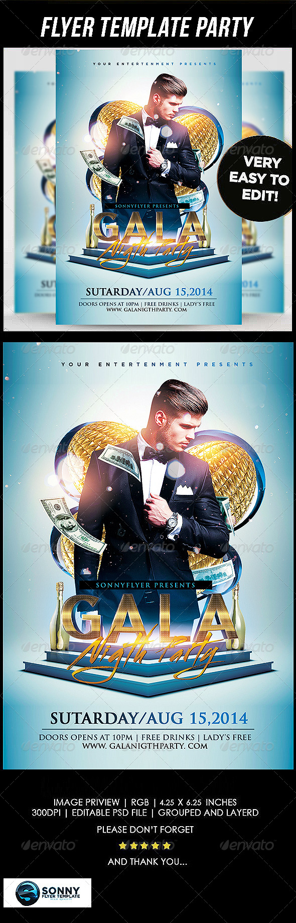 Gala Flyer Templates from GraphicRiver