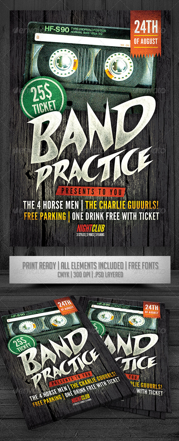 Band Advert Graphics, Designs & Templates from GraphicRiver