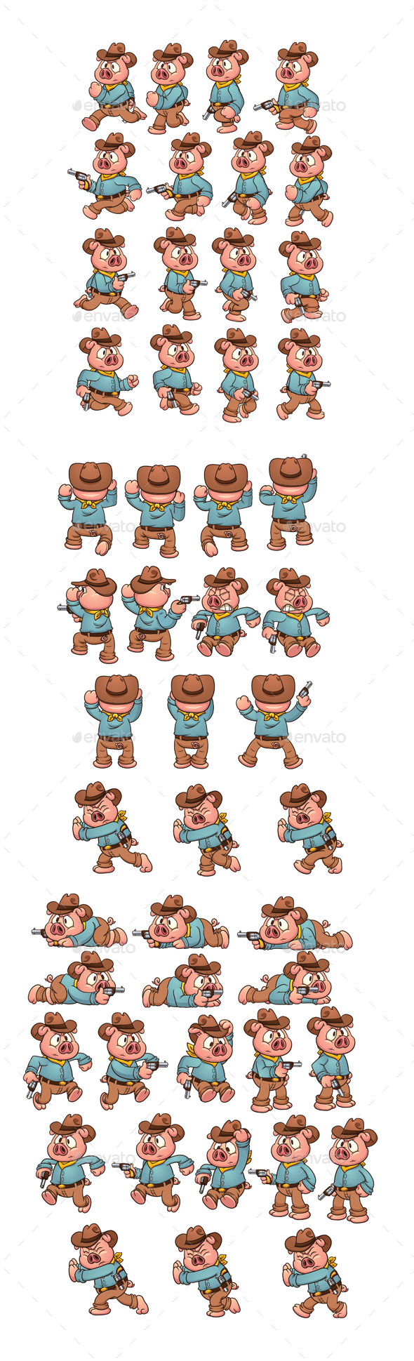 Game Sprites & Sheet Templates from GraphicRiver