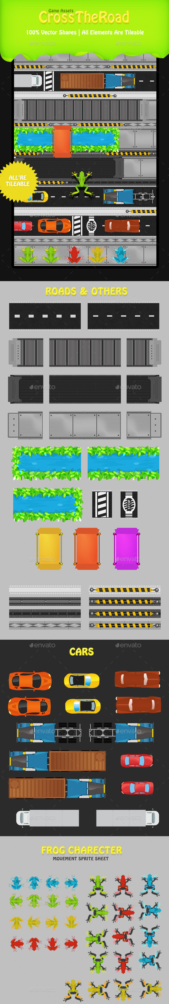 Roads Sprite Game Assets from GraphicRiver
