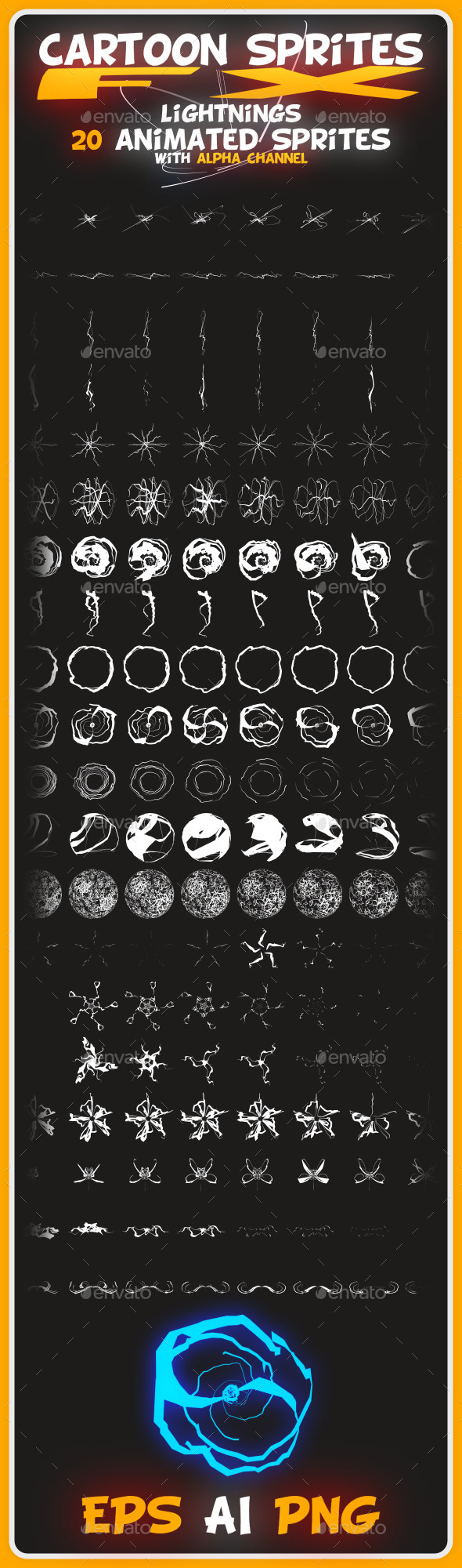 FX Game Sprites & Sheet Templates | GraphicRiver