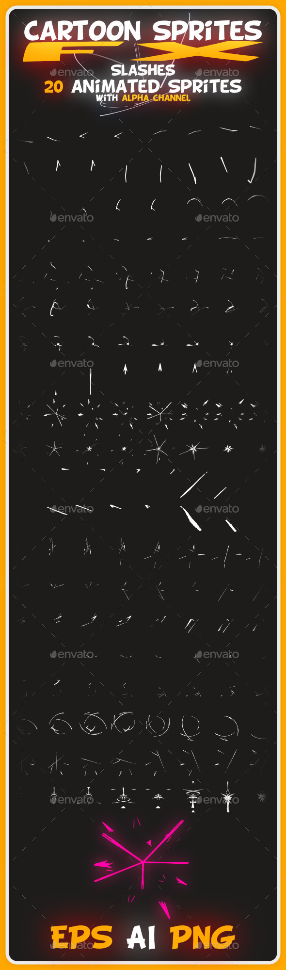 FX Game Sprites & Sheet Templates | GraphicRiver