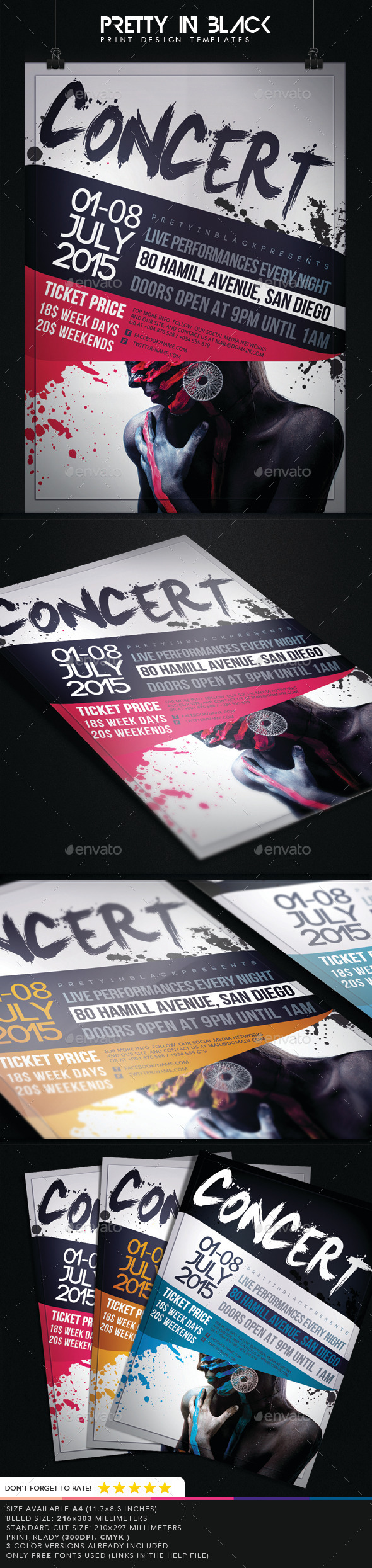 Concert Graphics, Designs & Templates from GraphicRiver