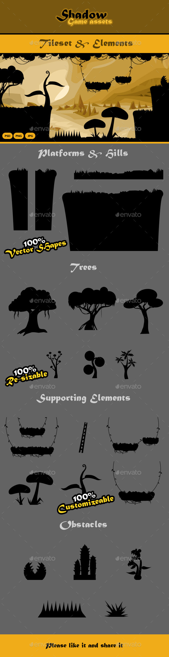 Obstacle 2D Game Assets from GraphicRiver