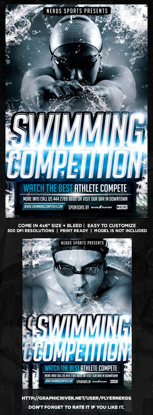Swimming Flyer Graphics, Designs & Templates from GraphicRiver