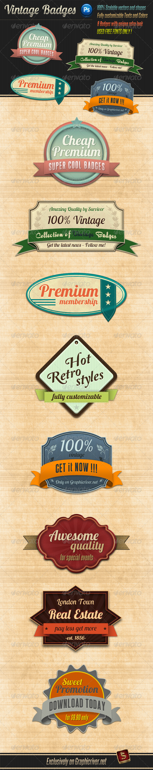Badge Graphics, Designs & Templates | GraphicRiver