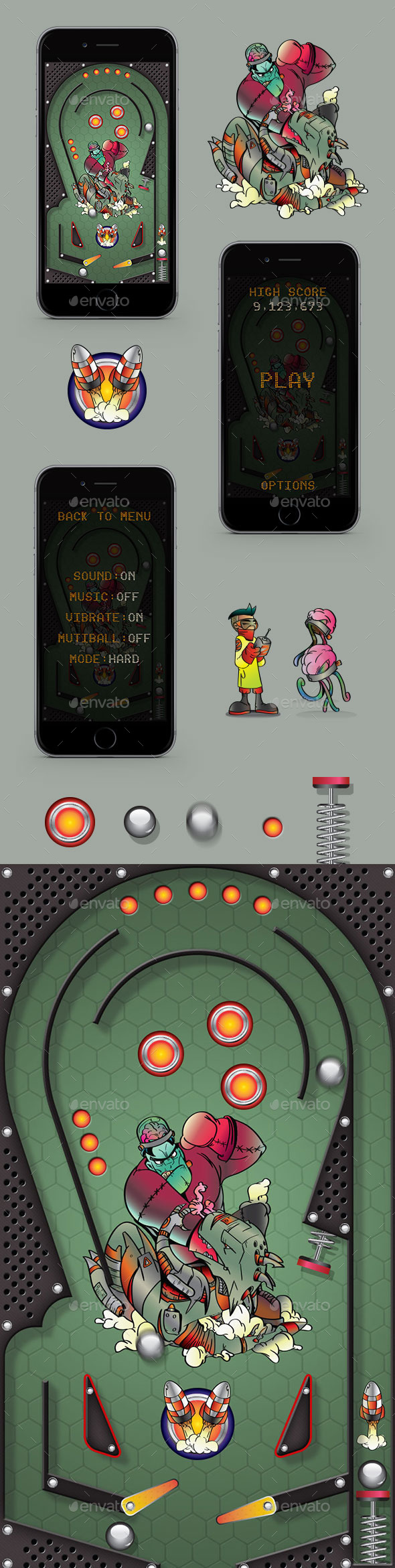 Pinball Graphics, Designs & Templates | GraphicRiver