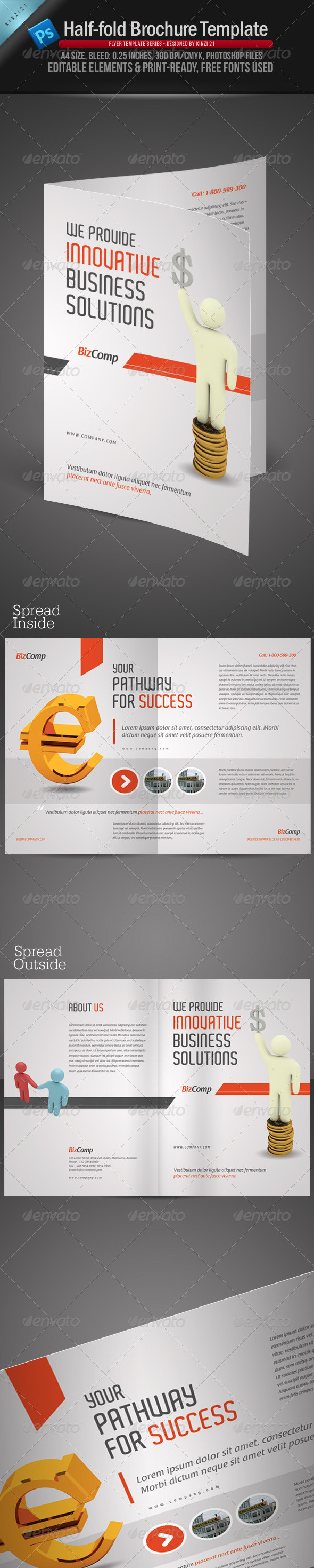 Half-fold Graphics, Designs & Templates | GraphicRiver