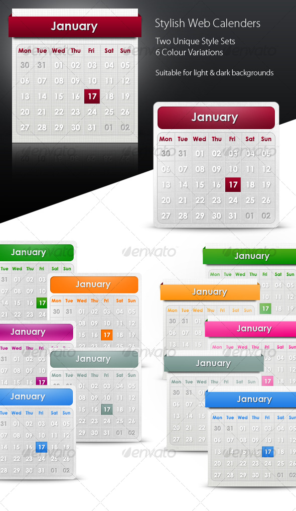 Calender Graphics, Designs & Templates from GraphicRiver