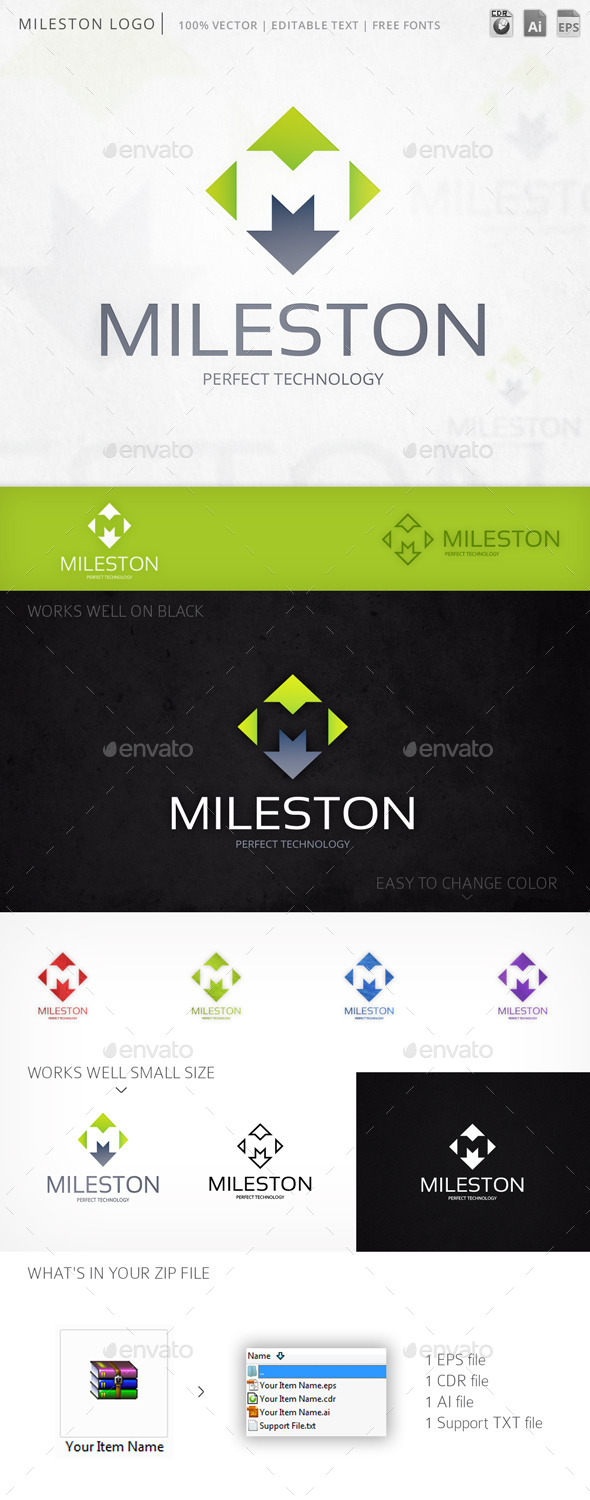 Milestone Logo Templates from GraphicRiver