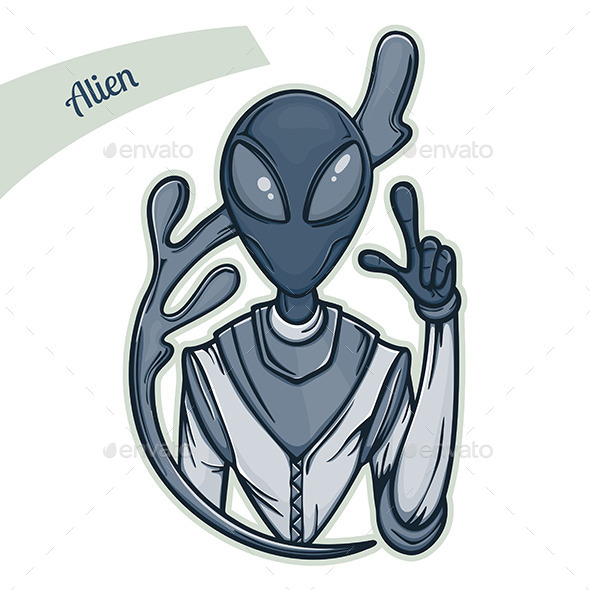 Alien Drawing Graphics, Designs & Templates from GraphicRiver