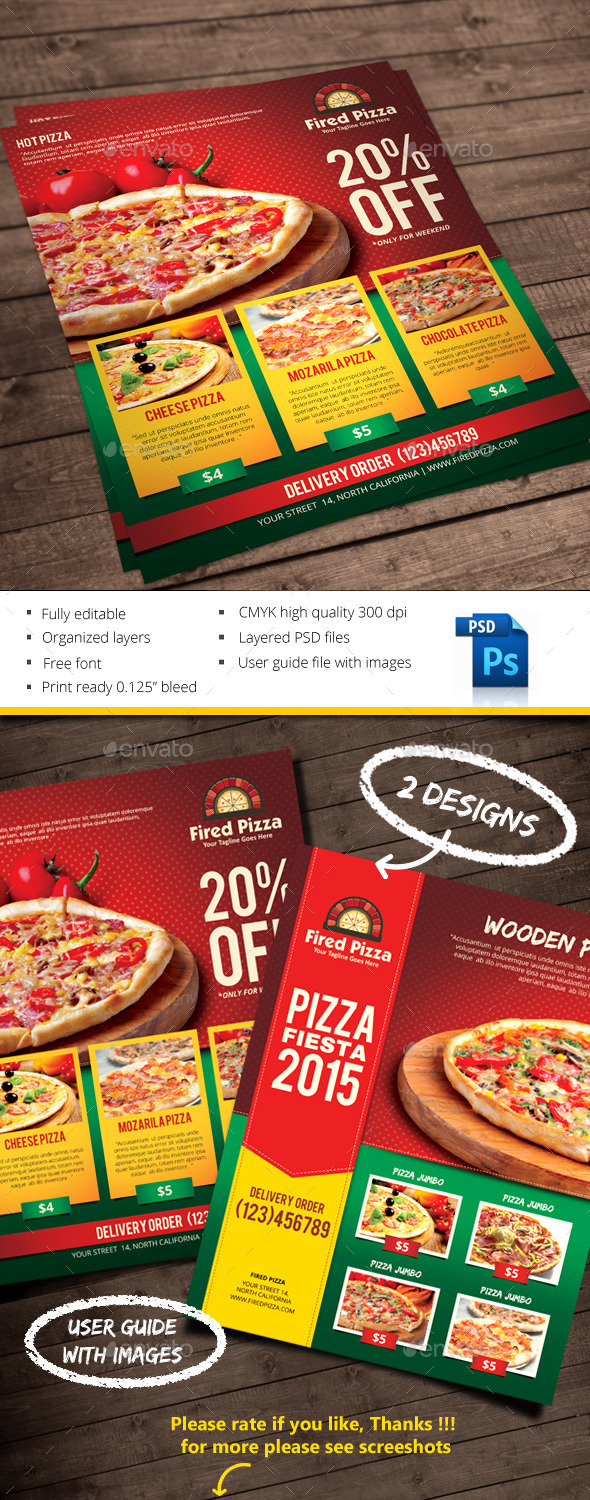 Pizza Graphics, Designs & Templates from GraphicRiver