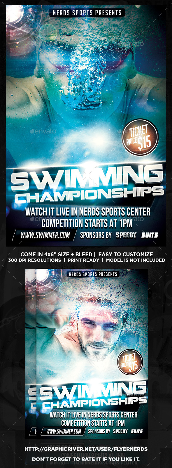 Swimming Flyer Graphics, Designs & Templates from GraphicRiver