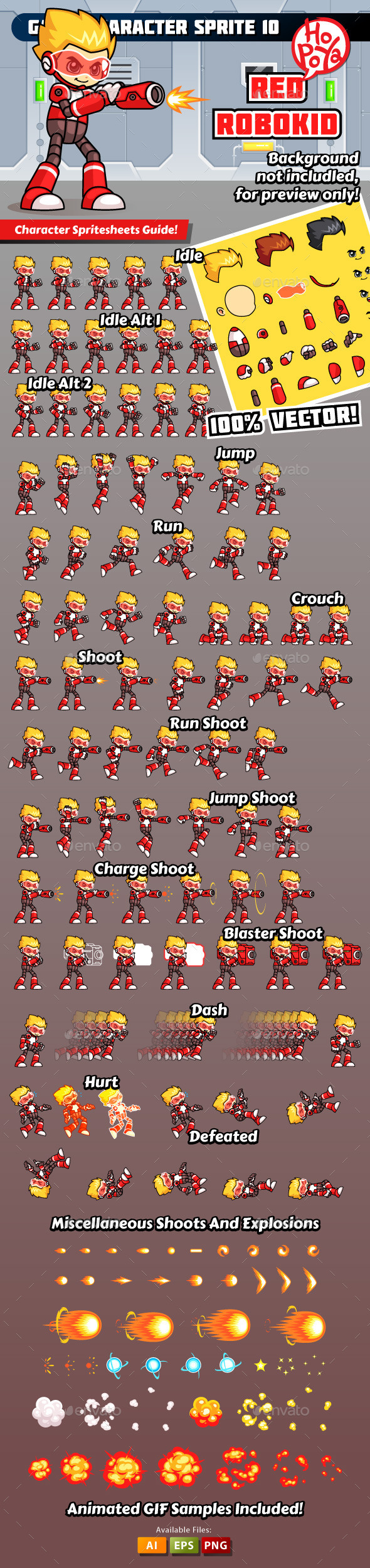 Game Sprites & Sheet Templates from GraphicRiver