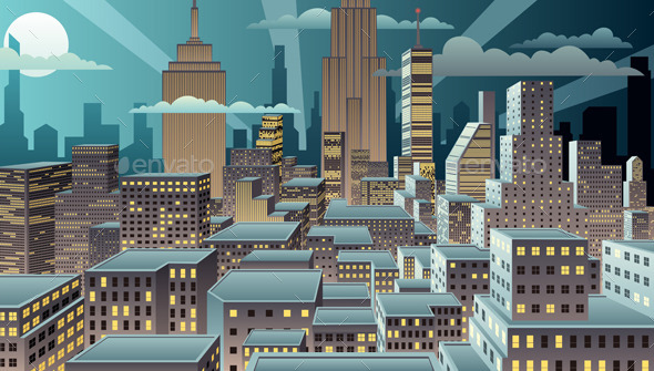 Cityscape Graphics, Designs & Templates | GraphicRiver
