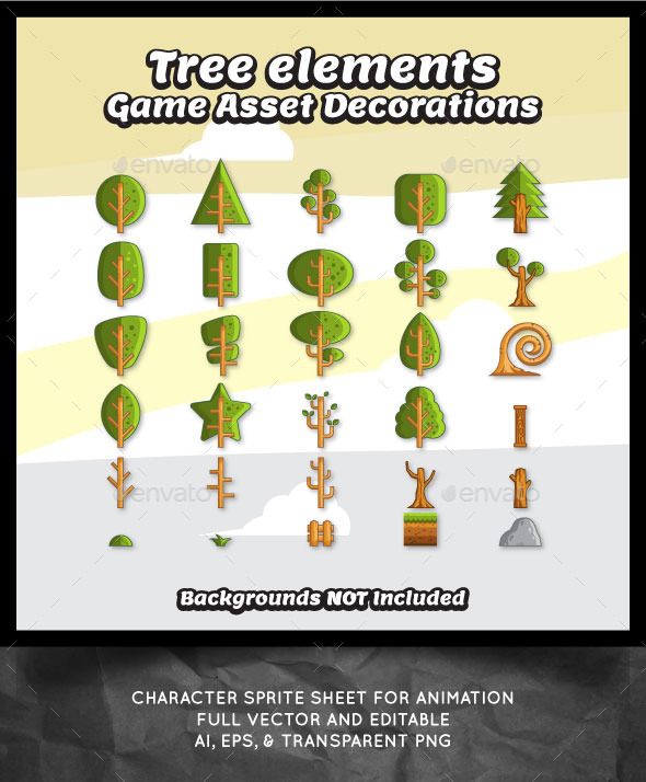 Tree Game Assets | GraphicRiver