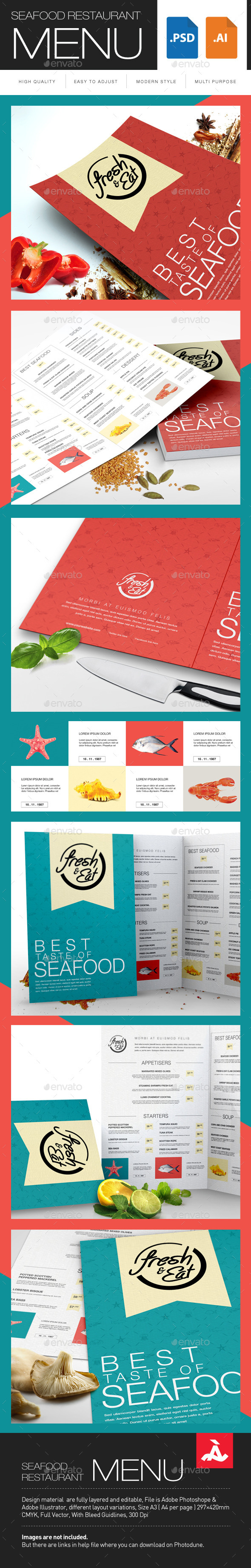 A3 Menu Templates from GraphicRiver
