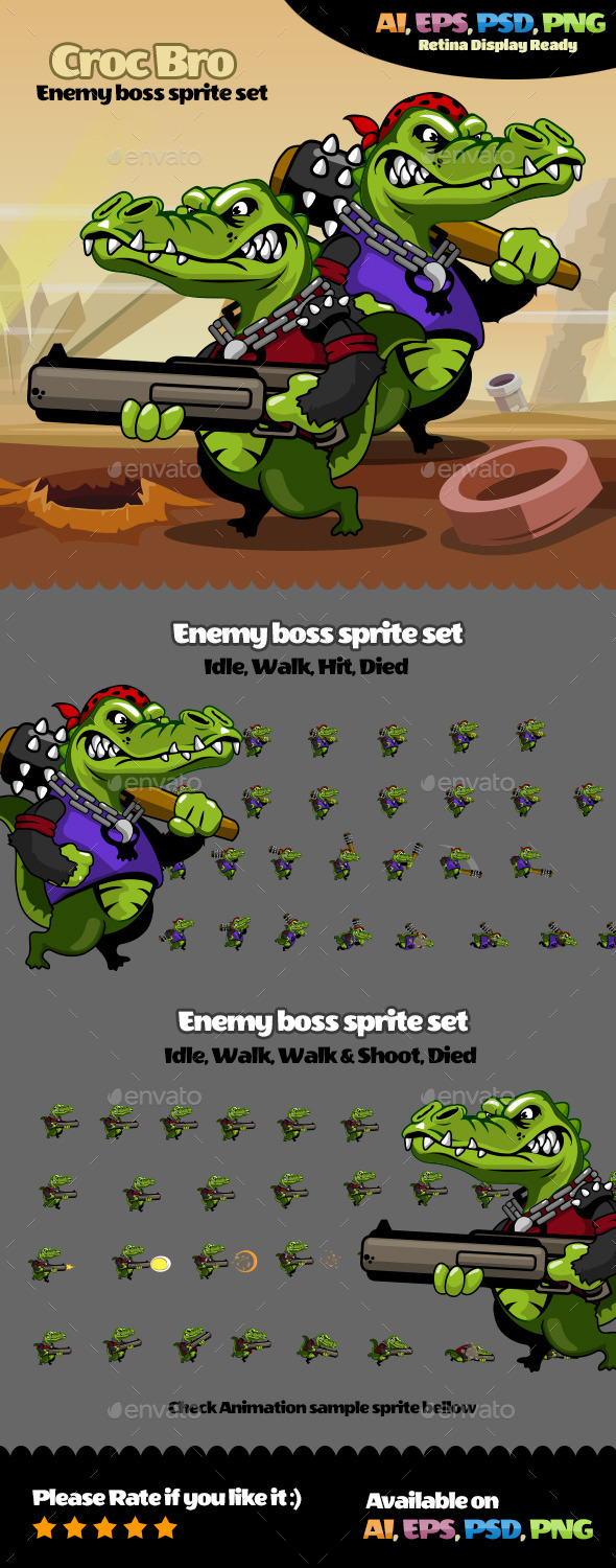 Enemy 2D Game Assets from GraphicRiver