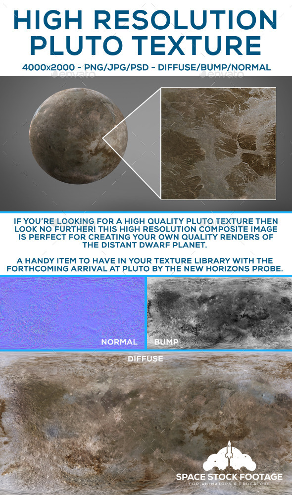Pluto CG Textures & 3D Models | 3DOcean