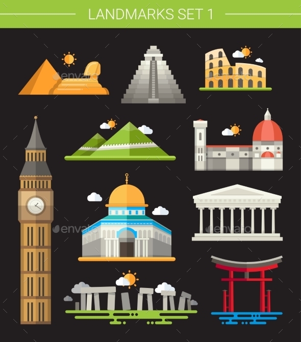 Landmarks Graphics, Designs & Templates from GraphicRiver