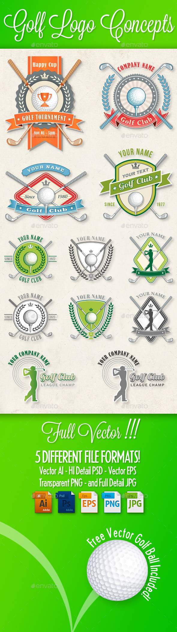 Golf Graphics, Designs & Templates | GraphicRiver