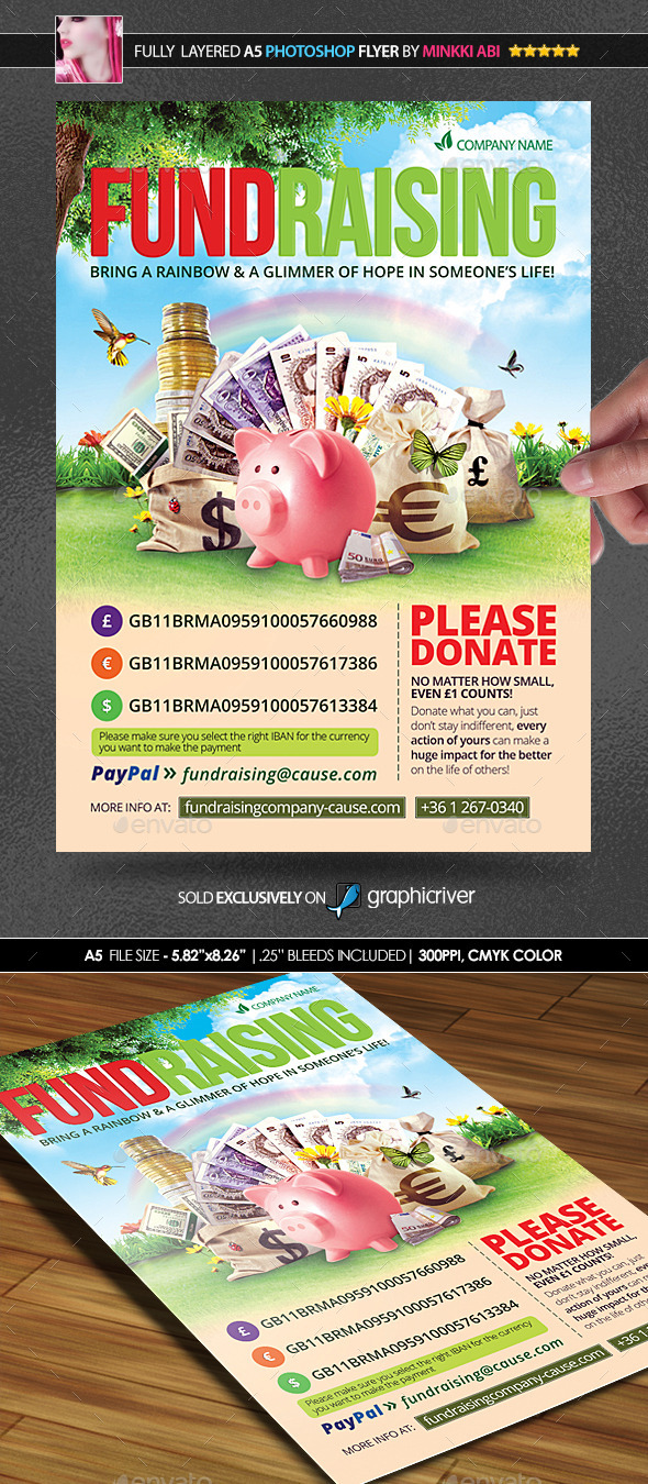 Fundraiser Flyer Templates from GraphicRiver