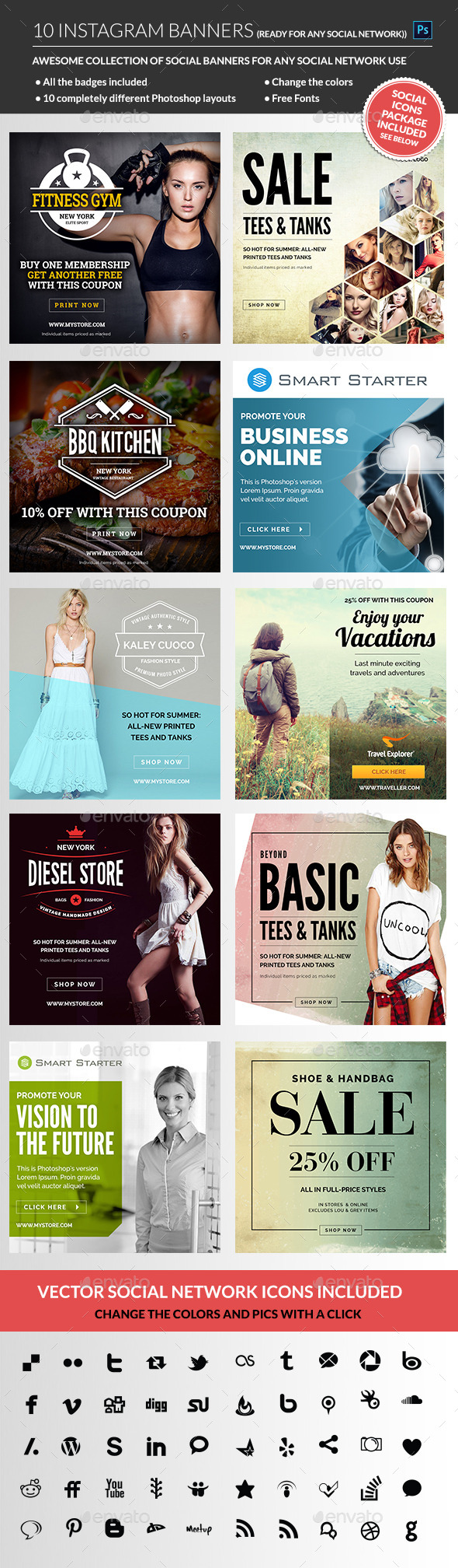 Instagram Graphics, Designs & Templates | GraphicRiver