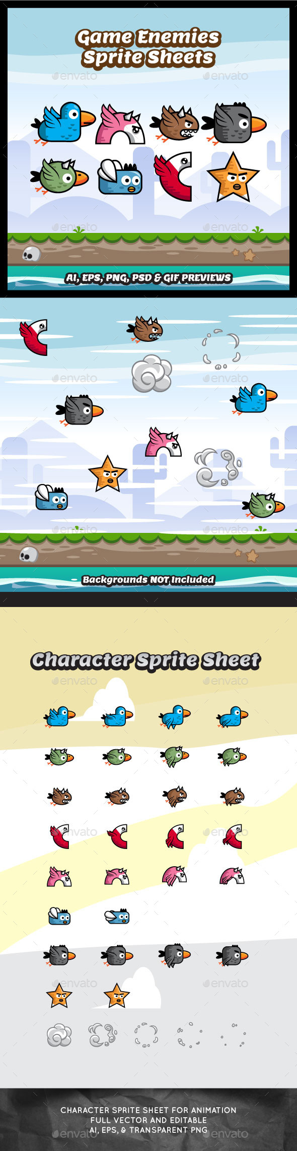 Enemies Sprite Game Assets from GraphicRiver