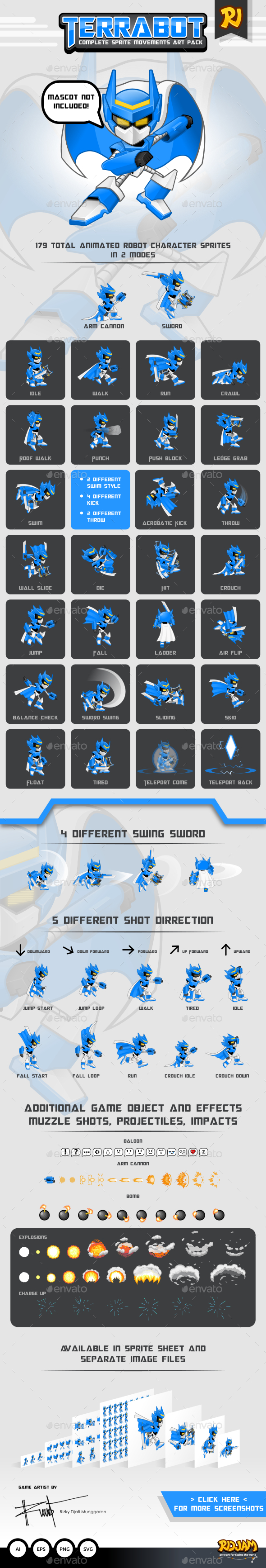 Isometric Game Sprites & Sheet Templates from GraphicRiver