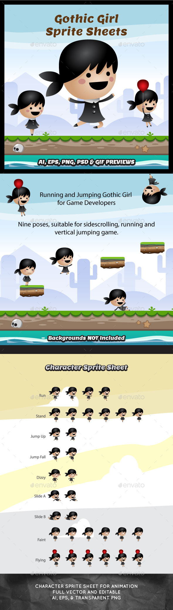 Running Sprite Sheet Game Sprites & Sheet Templates