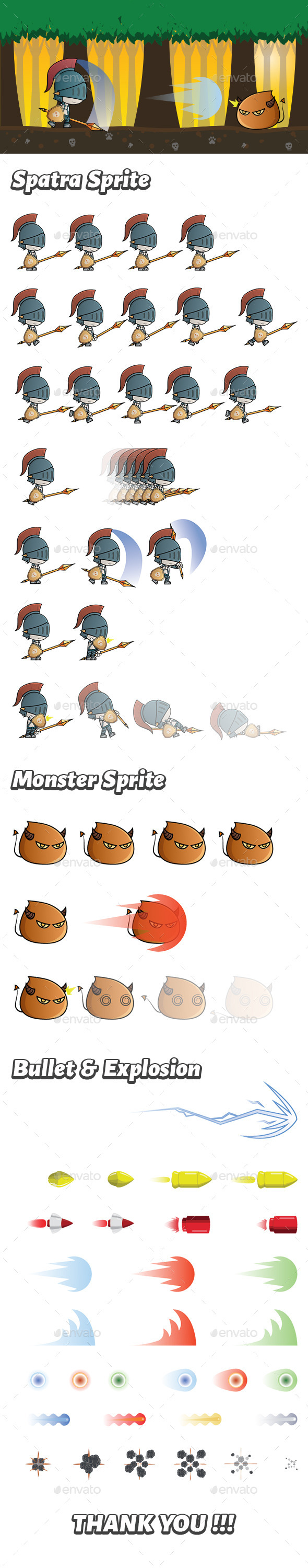Bullet Sprite Game Assets from GraphicRiver