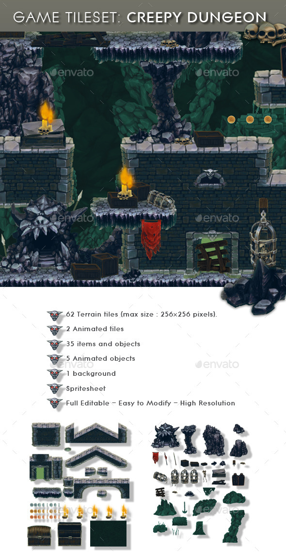 Cave 2D Game Assets from GraphicRiver