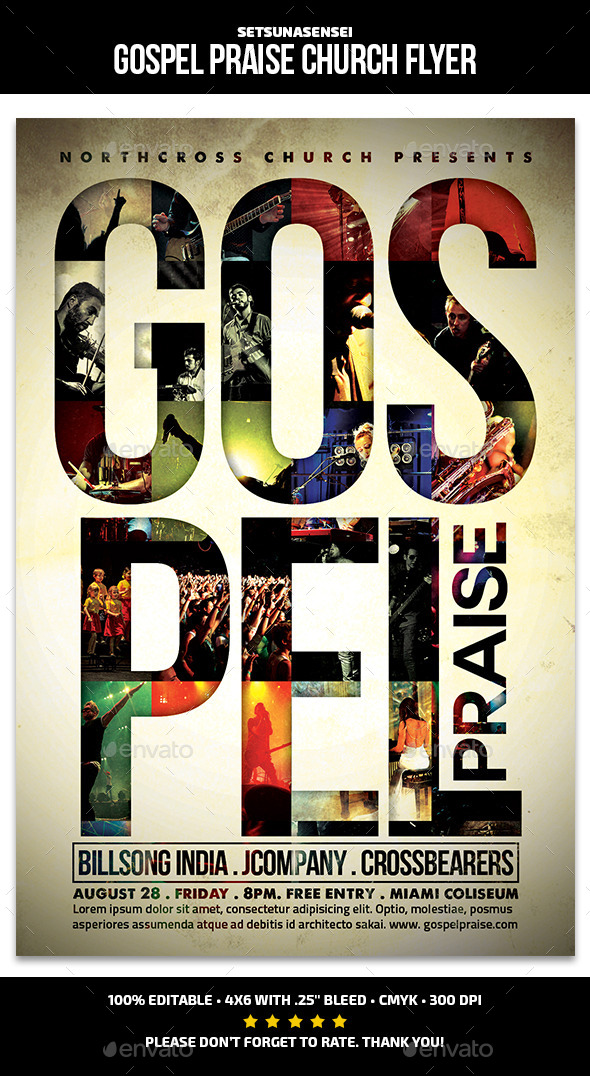Praise Flyer Templates from GraphicRiver