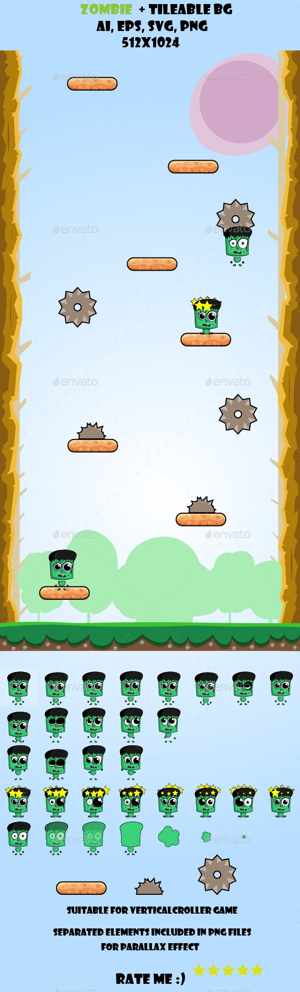 Zombie 2D Game Assets from GraphicRiver