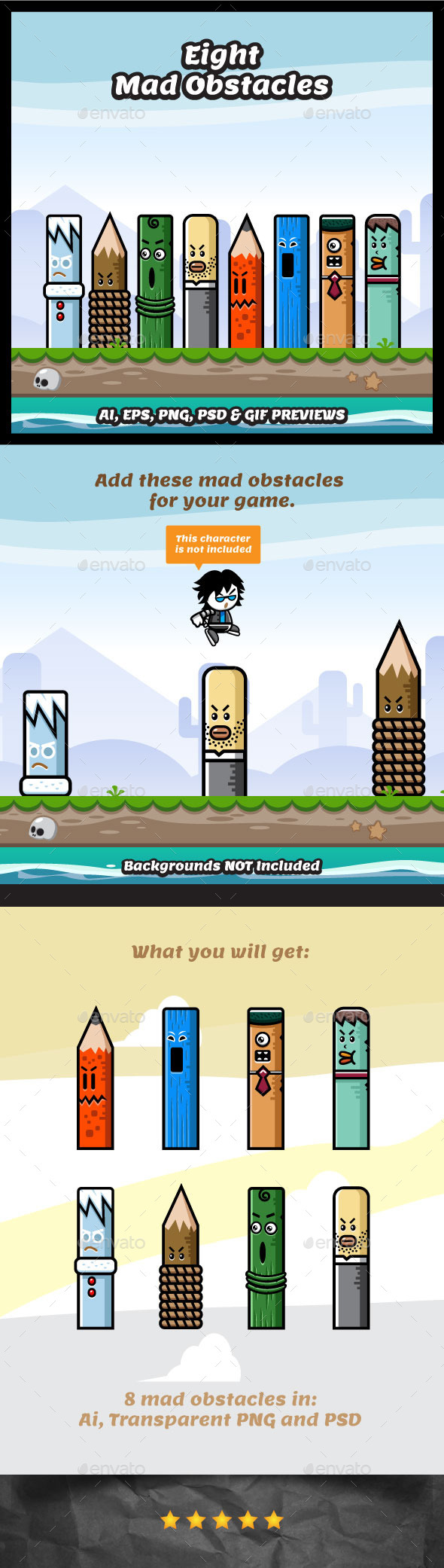 Obstacle Game Assets | GraphicRiver