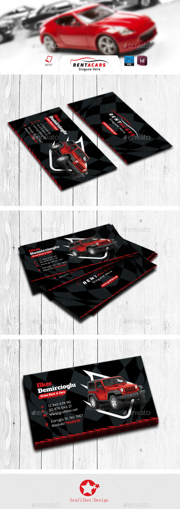 Auto Business Card Templates & Designs from GraphicRiver