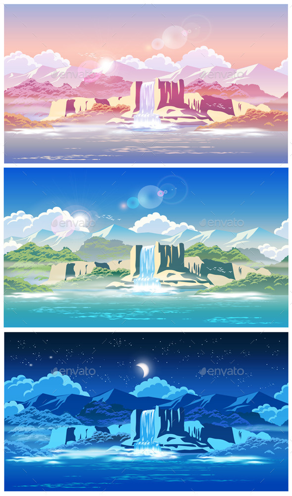 Waterfall Graphics, Designs & Templates | GraphicRiver