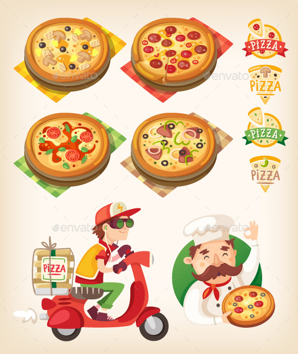 Pizza Vectors | GraphicRiver