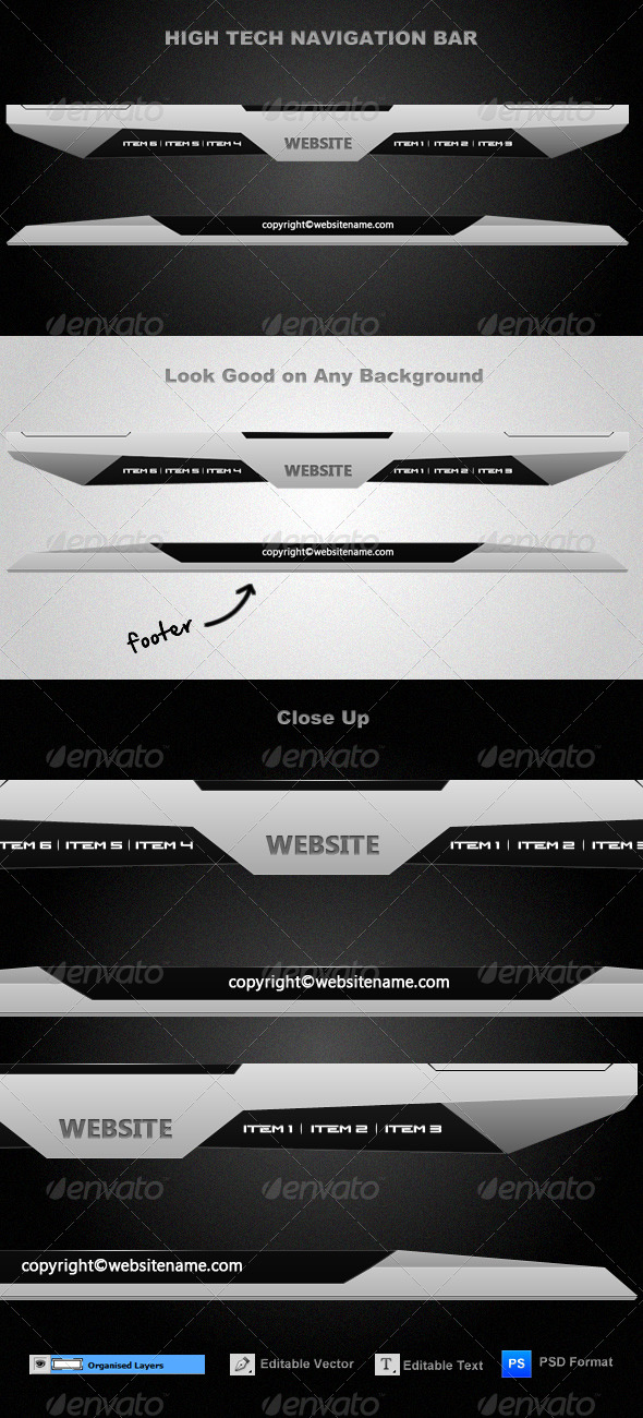 Navigation Bar Templates from GraphicRiver