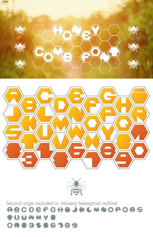 Hexagon Fonts | GraphicRiver