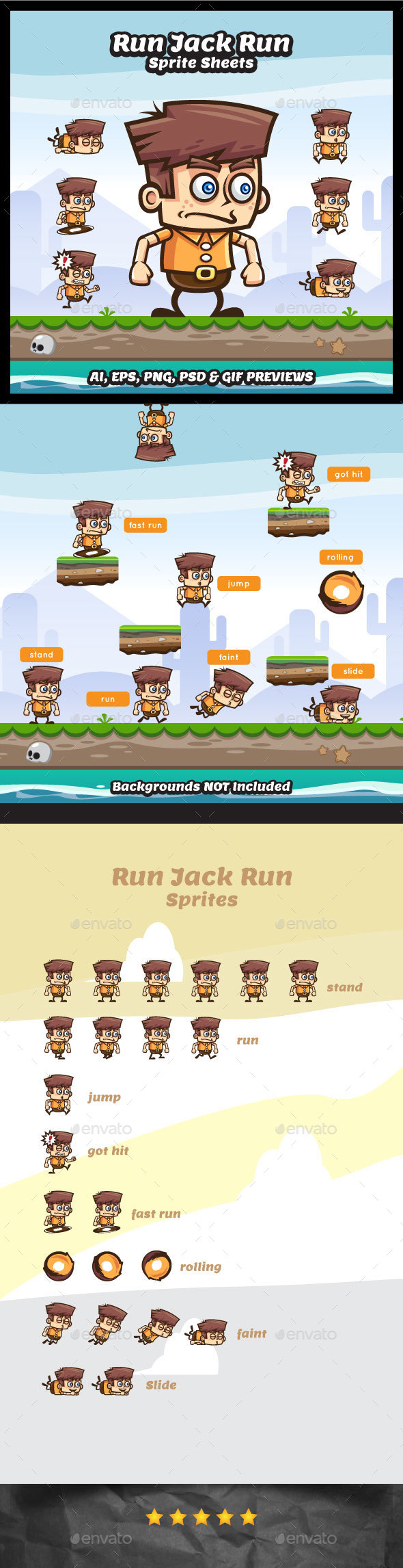 Running Sprite Sheet Game Sprites & Sheet Templates