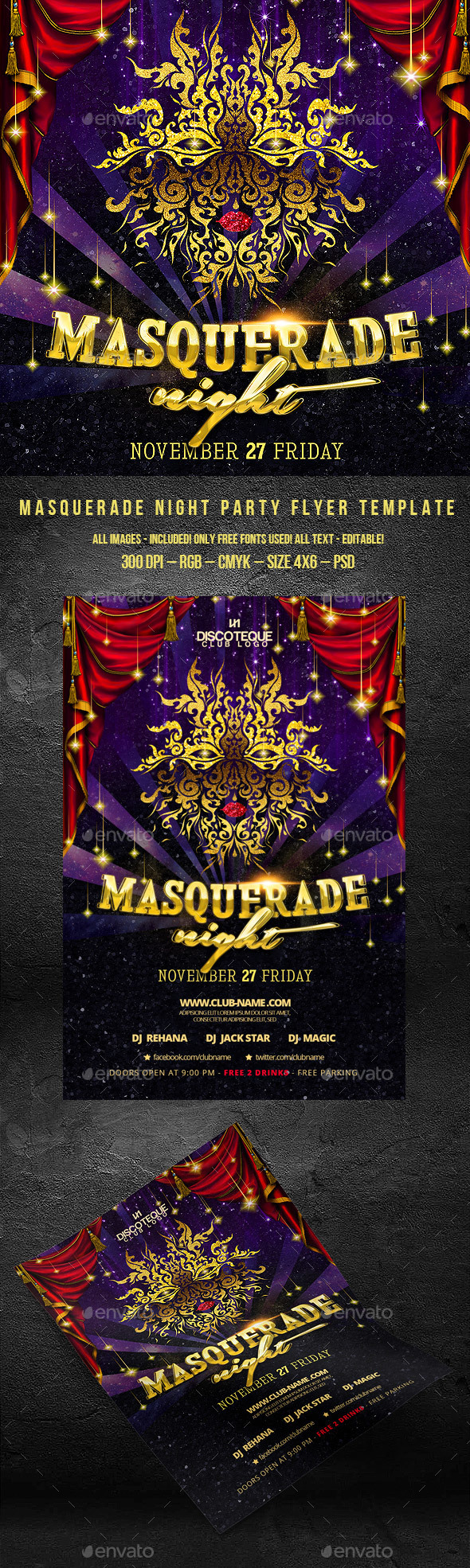 Masquerade Graphics, Designs & Templates | GraphicRiver