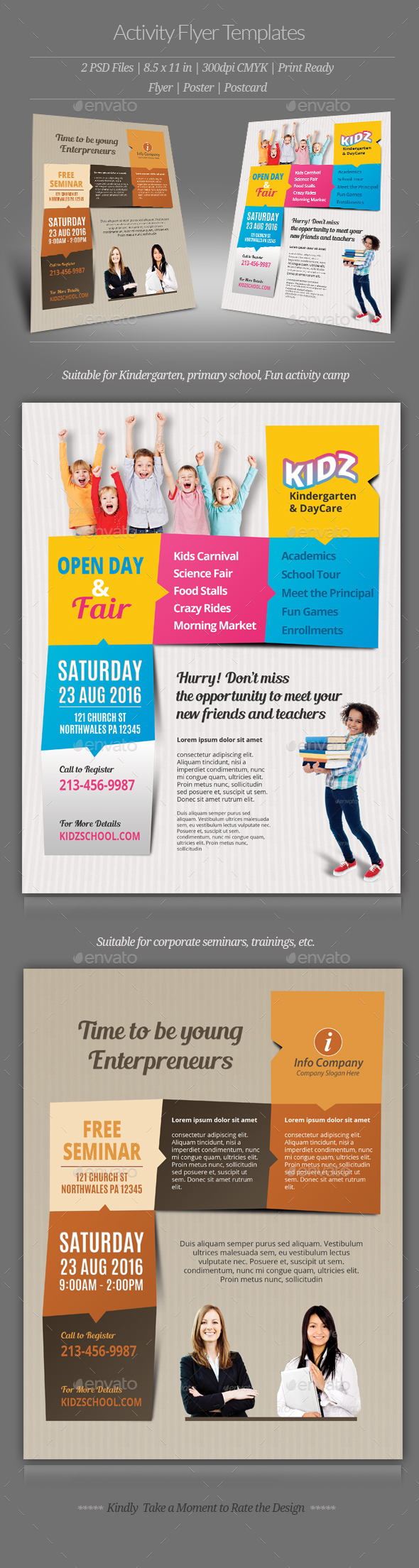 Activity Graphics, Designs & Templates | GraphicRiver