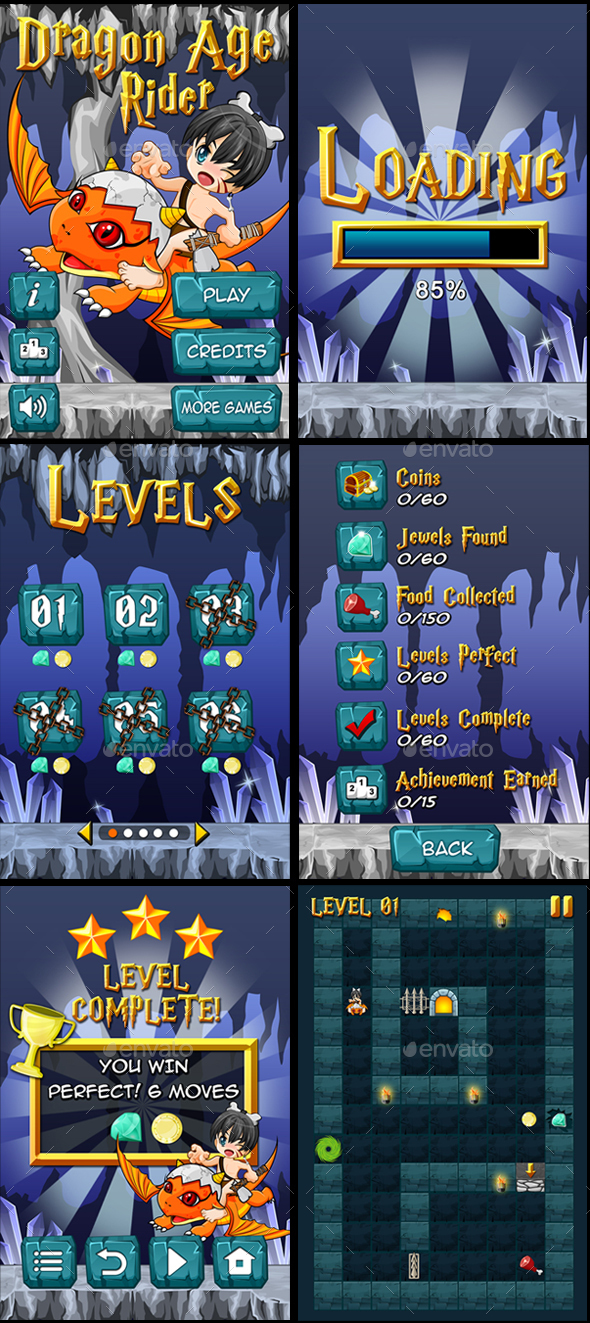 Dragons 2D Game Assets from GraphicRiver