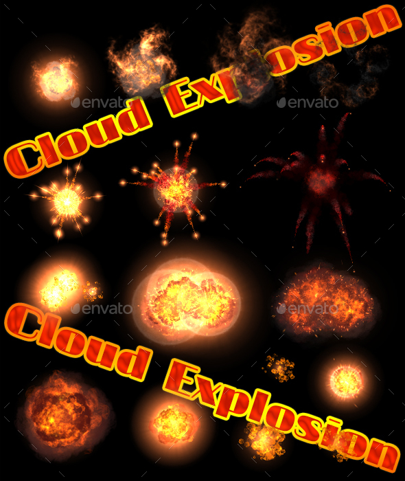 Explosion Game Sprites & Sheet Templates from GraphicRiver