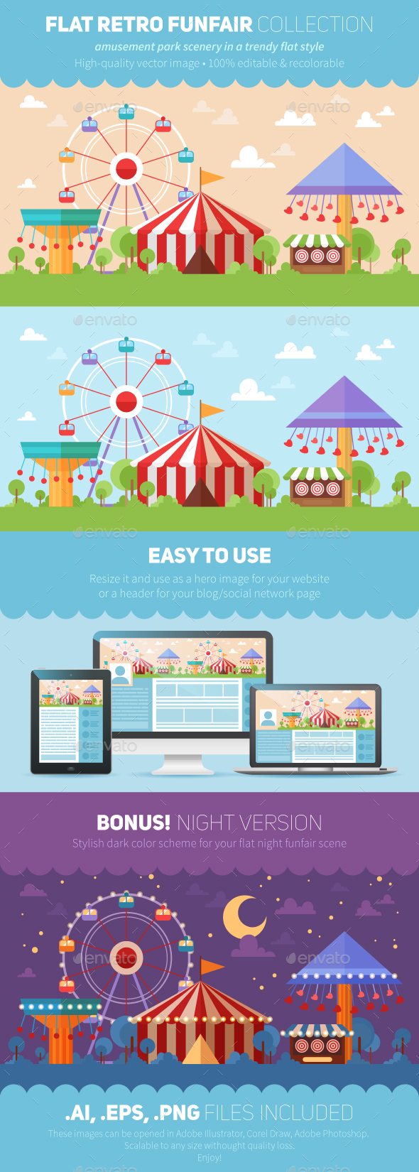 Funfair Graphics, Designs & Templates | GraphicRiver