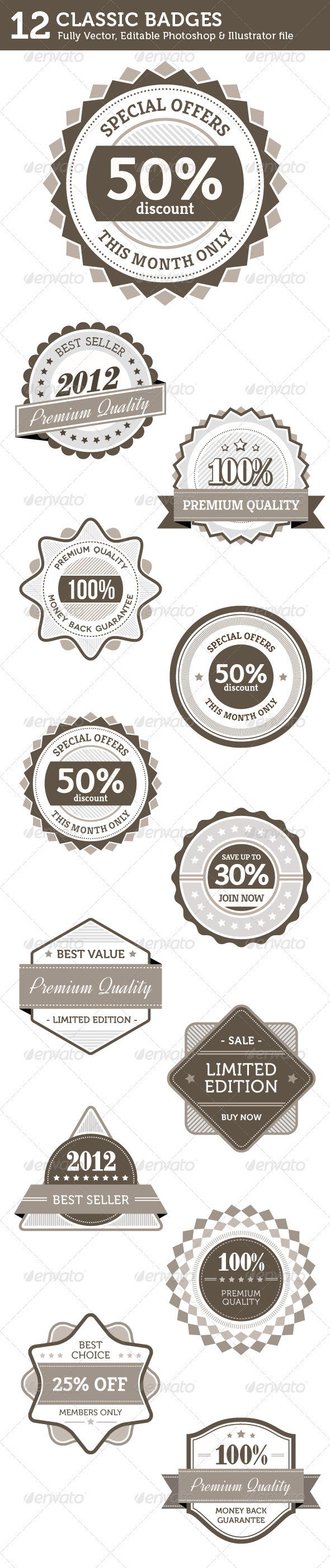 Badge Graphics, Designs & Templates from GraphicRiver