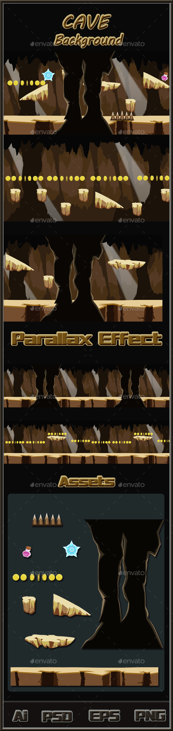 Cave 2D Game Assets from GraphicRiver