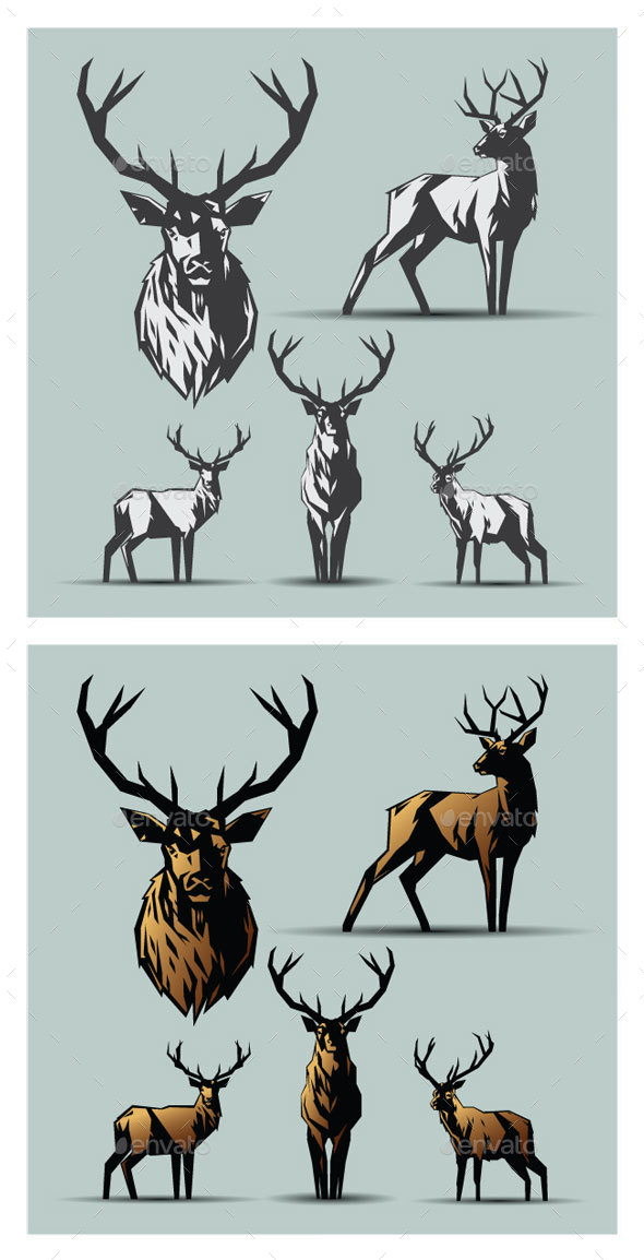 Deer Graphics, Designs & Templates | GraphicRiver